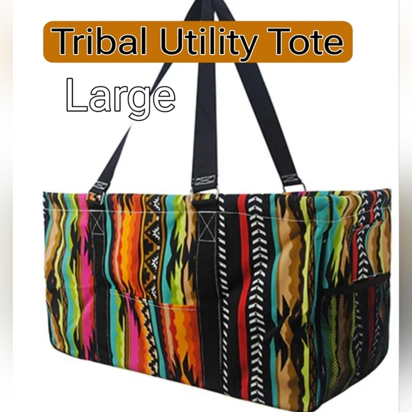 Ngil | Bags | Nwt Tribal Ngil Canvas Utilitytote Bag Beach Pool ...